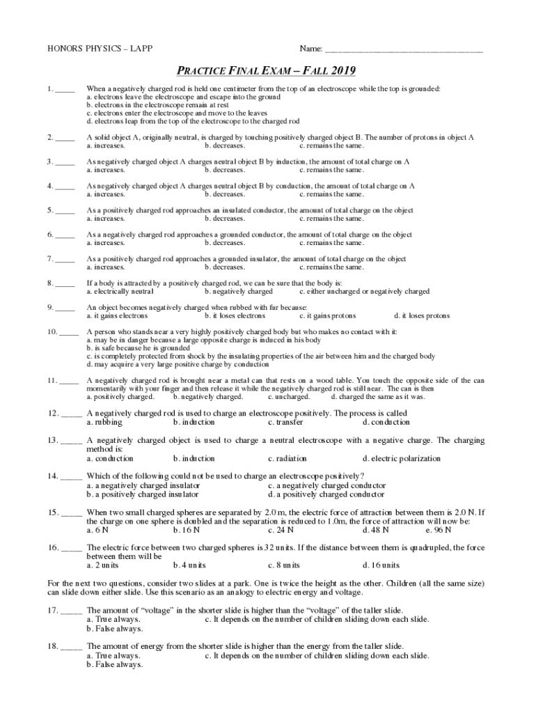 Fillable Online Physics Final (Cheat Sheet) With ProblemsPDFLightForce - Scribd Fax Email Print ...