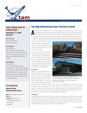 Fillable Online Tam High Modernization Enters the Home Stretch Fax ...
