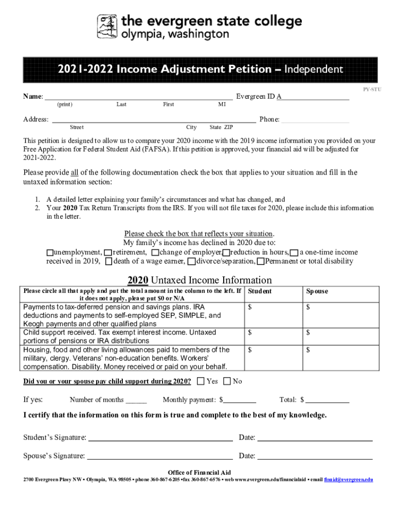 Fillable Online 21-22 Income Adjustment - New York City College of ...