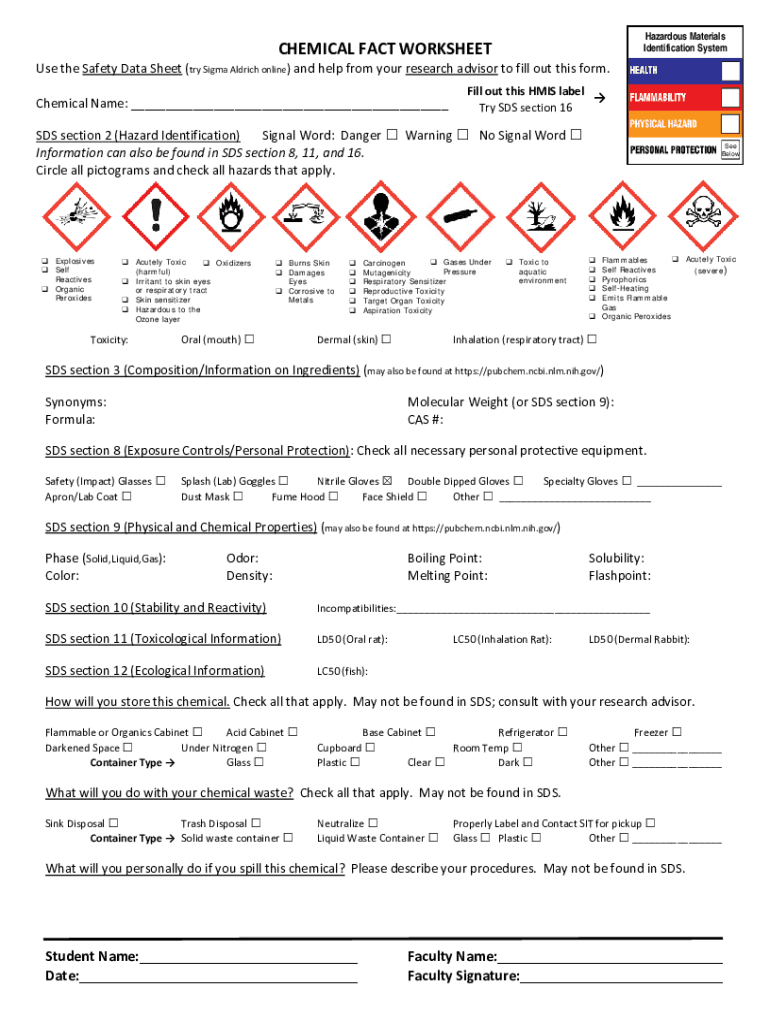 Fillable Online What is a Material Safety Data Sheet (MSDS)? - National ...