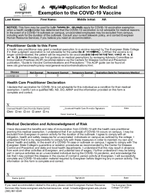 Fillable Online Fillable COVID-19 VACCINATION MEDICAL EXEMPTION REQUEST FORM (Morgan ... Fax ...