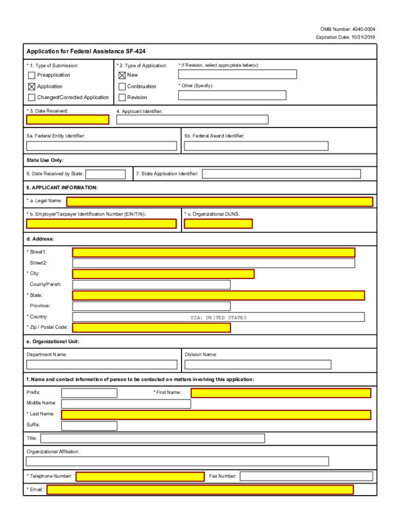 Fillable Online A.SF424 COVID19.pdf Fax Email Print - pdfFiller