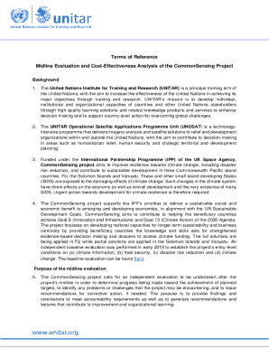 Fillable Online Terms of Reference Midline Evaluation and Cost ...