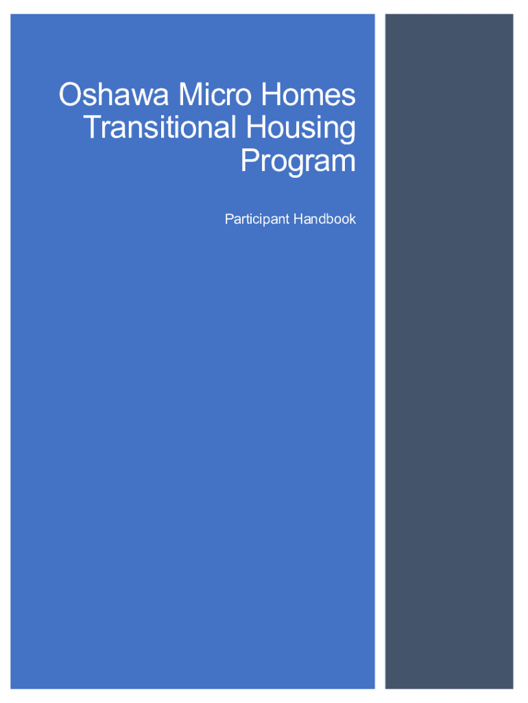 Fillable Online Oshawa Micro Homes Transitional Housing Program. Oshawa Micro Homes Transitional ...