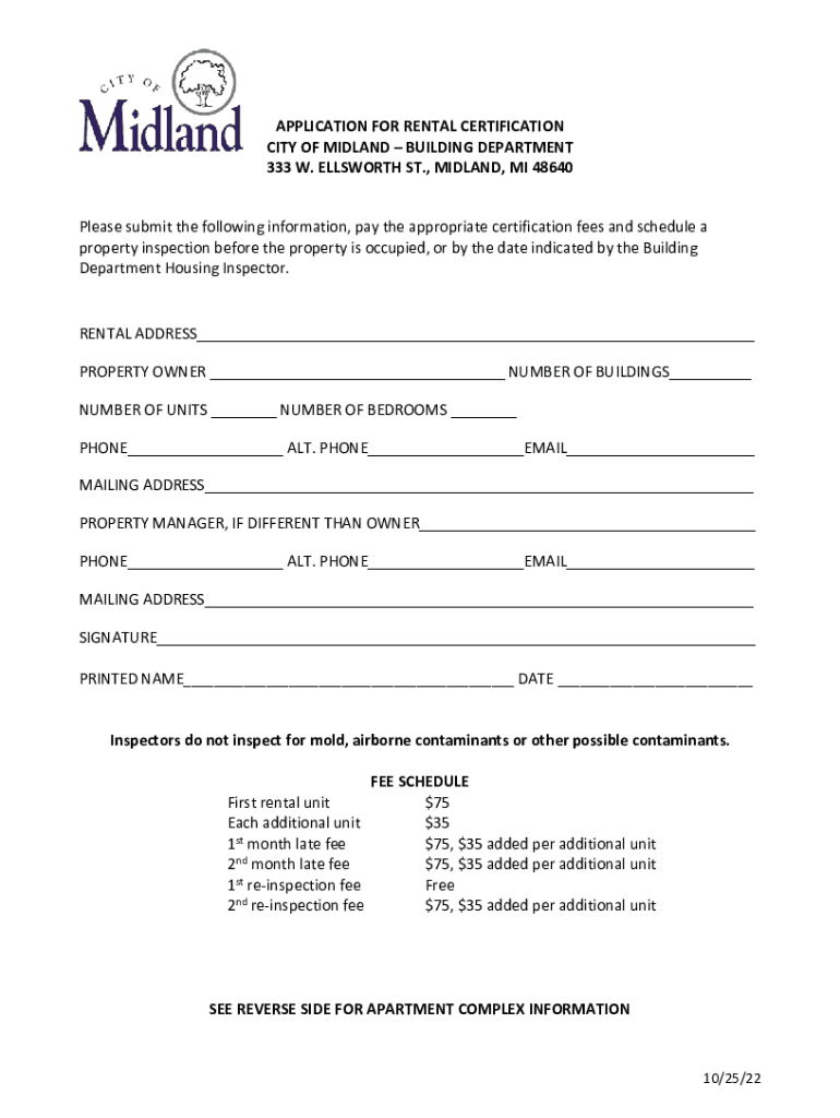 Fillable Online fill.ioAPPLICATION-FOR-RENTAL-CERTIFICATIONFillable ...