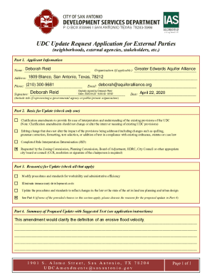 Fillable Online UDC Update Request Application for External Parties Fax ...