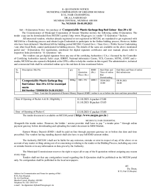 Fillable Online E- QUOTATION NOTICE Fax Email Print - pdfFiller