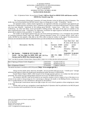 Fillable Online E- Quotation NOTICE Fax Email Print - pdfFiller
