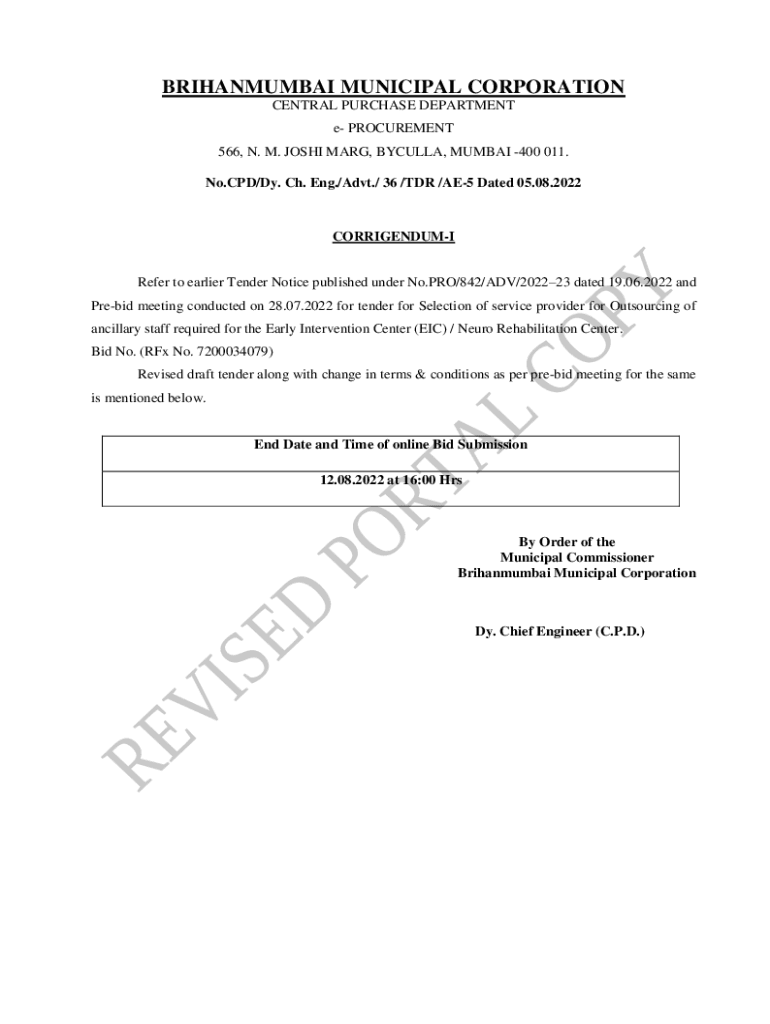 Fillable Online portal.mcgm.gov.in irj goBrihanmumbai Municipal ...