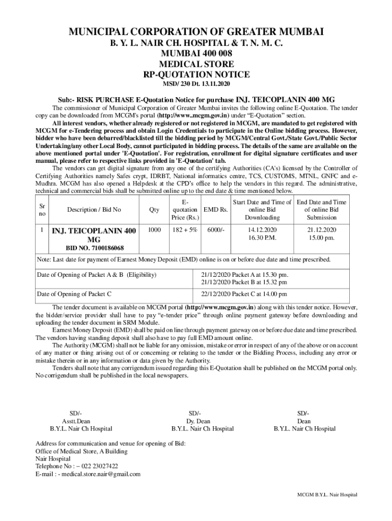 Fillable Online MCGM Portal (URL :http://portal.mcgm.gov.in) Fax Email Print - pdfFiller