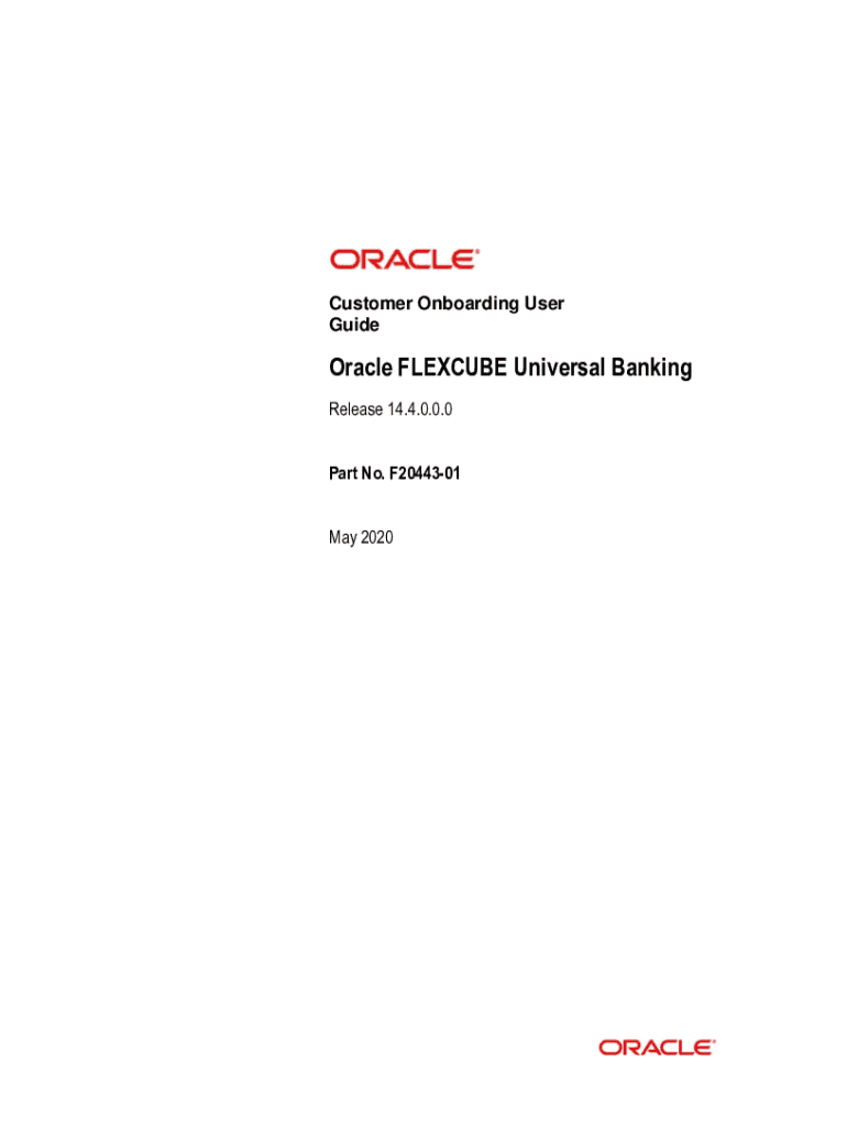 Fillable Online License Guide Oracle FLEXCUBE Universal Banking Release 14.4.0.0.0 Part ... Fax ...