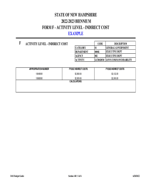 Fillable Online STATE OF NEW HAMPSHIRE BUDGET DEVELOPMENT GUIDE 2022 ...