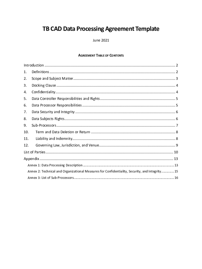 Fillable Online EU Commission Publishes Template Data Processing ...