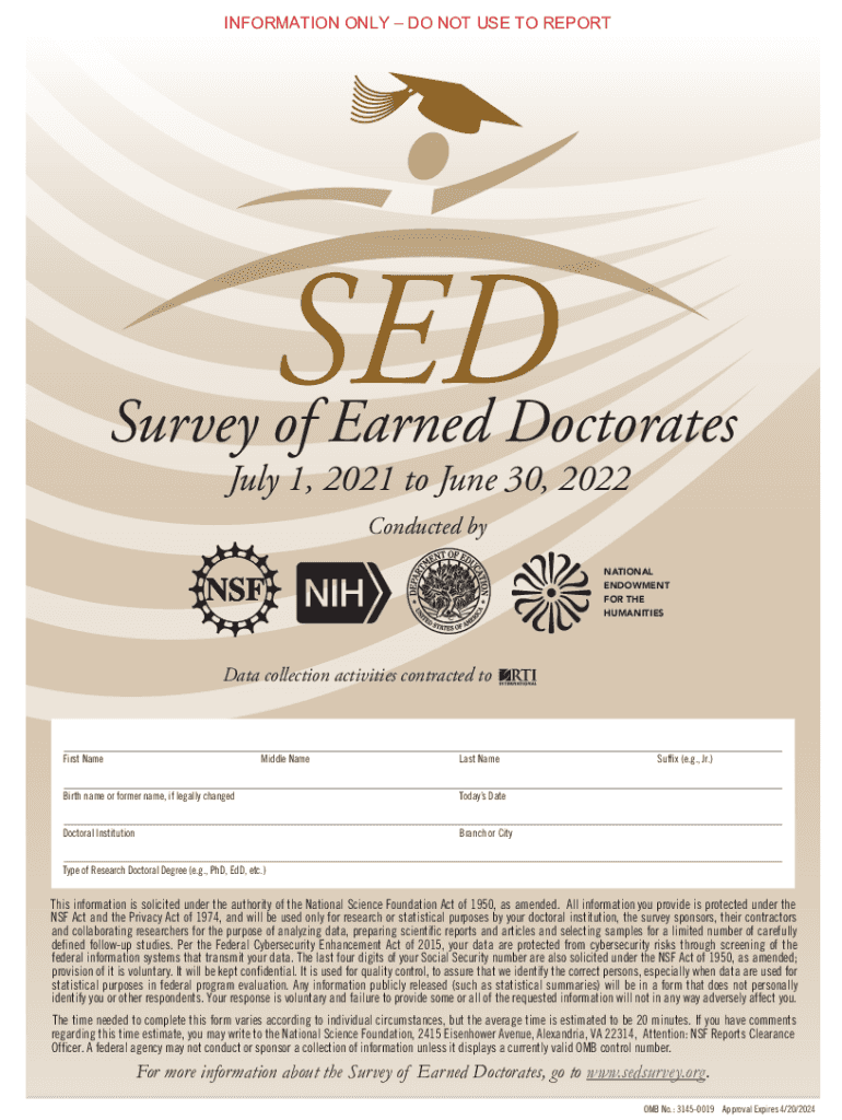 Fillable Online All About the Survey of Earned Doctorates - Online PhD ...