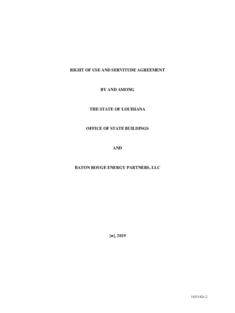 Fillable Online Louisiana Servitude Agreement - Servitude Agreement ...