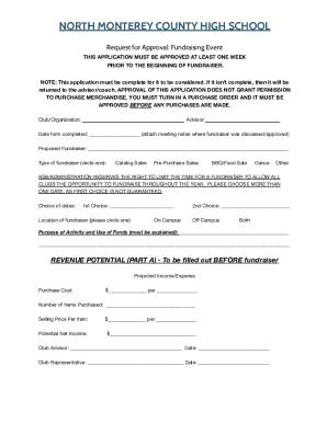 Fillable Online 2022 - 2023 Fundraising Approval - Revenue Potential ...