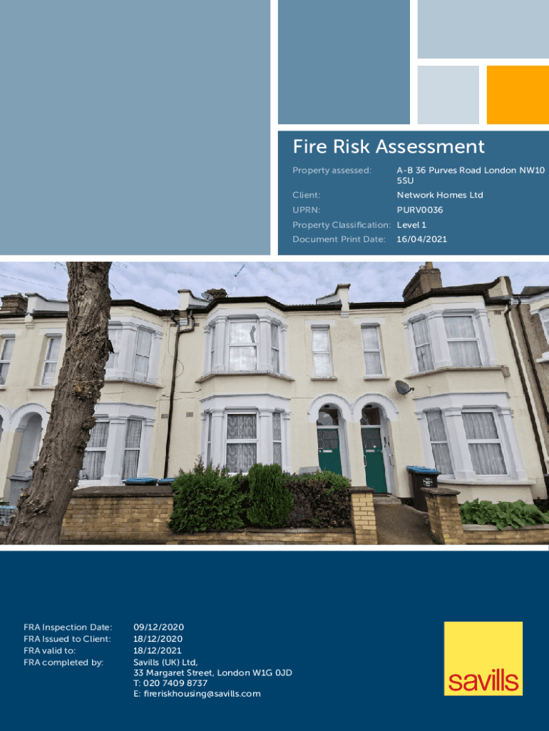 Fillable Online Landlords Fire Risk AssessmentProperty ChecksFire Risk ...