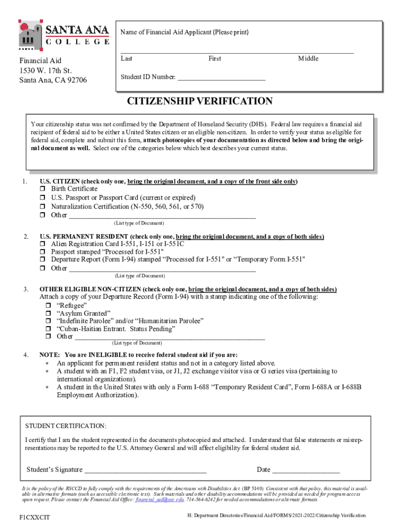 Fillable Online 2021-2022 Citizenship Verification.pub - Santa Ana ...