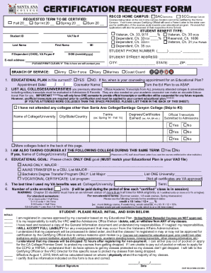 Fillable Online CERTIFICATION REQUEST FORM Fax Email Print - pdfFiller
