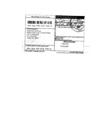 Fillable Online USPS Return Receipt (Form 3811)Postmarked & Co. Fax ...