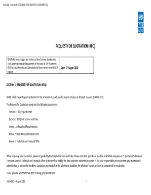 Fillable Online REQUEST FOR QUOTATION (RFQ) (Supply and delivery of ...