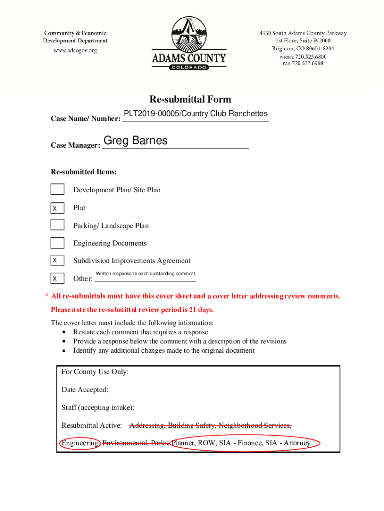 Fillable Online Resubmittal Required Template Fax Email Print - pdfFiller