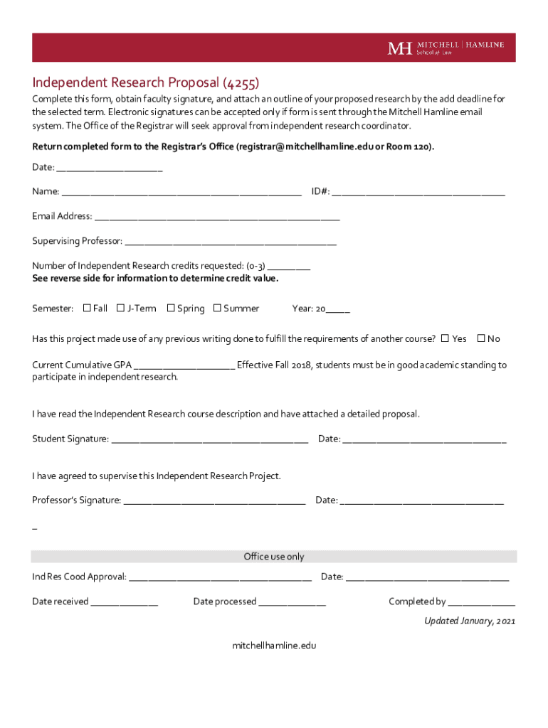 Fillable Online Research Proposal Template - Get Free SampleResearch ...