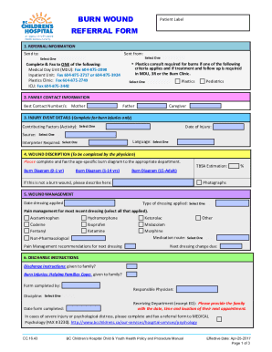 Fillable Online policyandorders cw bc New burns referral form - Royal ...