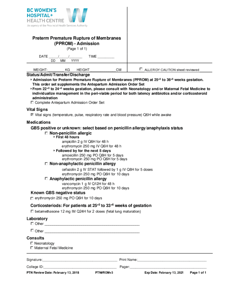 Fillable Online policyandorders cw bc The PPROM Foundation - PPROM ...
