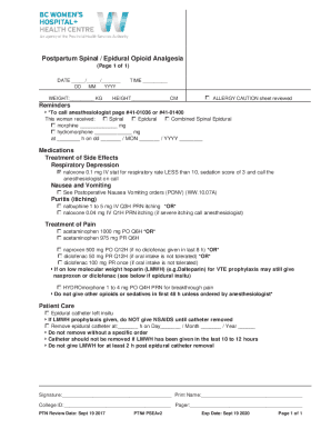 Fillable Online policyandorders cw bc Postpartum Spinal Cord, Root ...