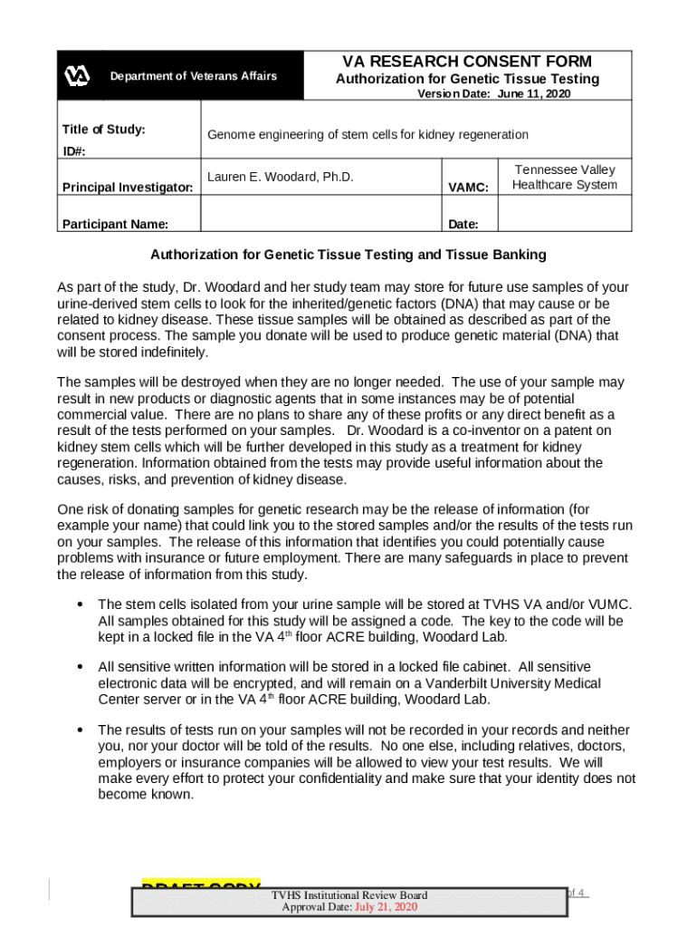 Fillable Online Informed Consent - Genome.govDepartment of Veterans ...