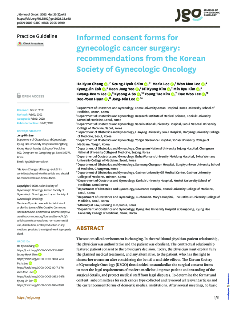 Fillable Online Informed consent forms for gynecologic cancer surgery ...