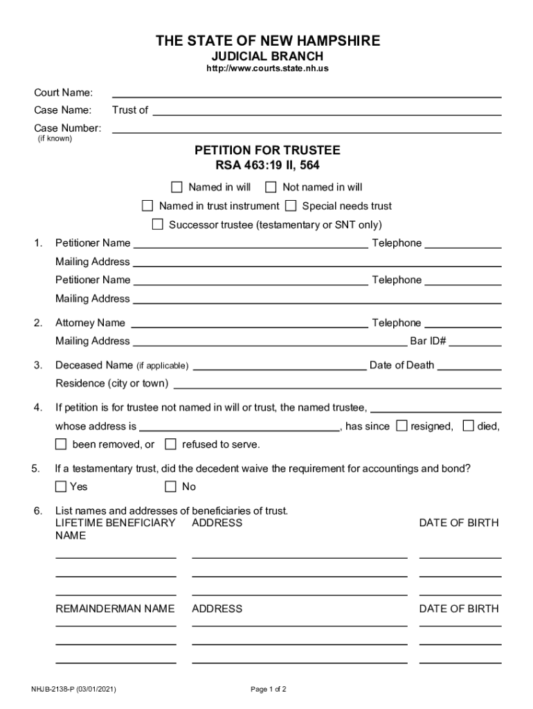 Fillable Online New Hampshire Court Records - NH State CourtsNew ...