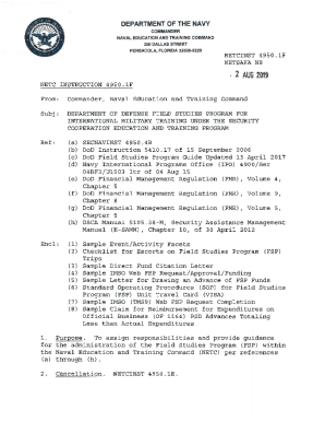 Fillable Online DEPARTMENT OF THE NAVY COMMANDER NAVAL EDUCATION AND ...