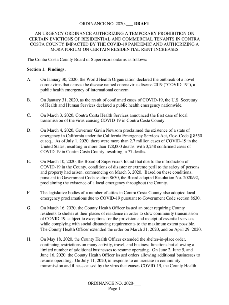 Fillable Online ORDINANCE NO. 2020-16 AN URGENCY ORDINANCE CONTINUING AND MODIFYING A ... Fax ...