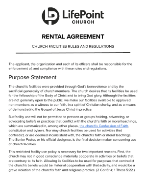 Fillable Online 10+ Church Rental Agreement Templates in PDFDOCFree10 ...