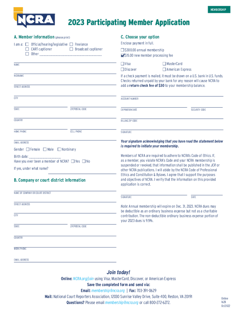 Fillable Online Printable Membership Application Form TemplateJotform ...