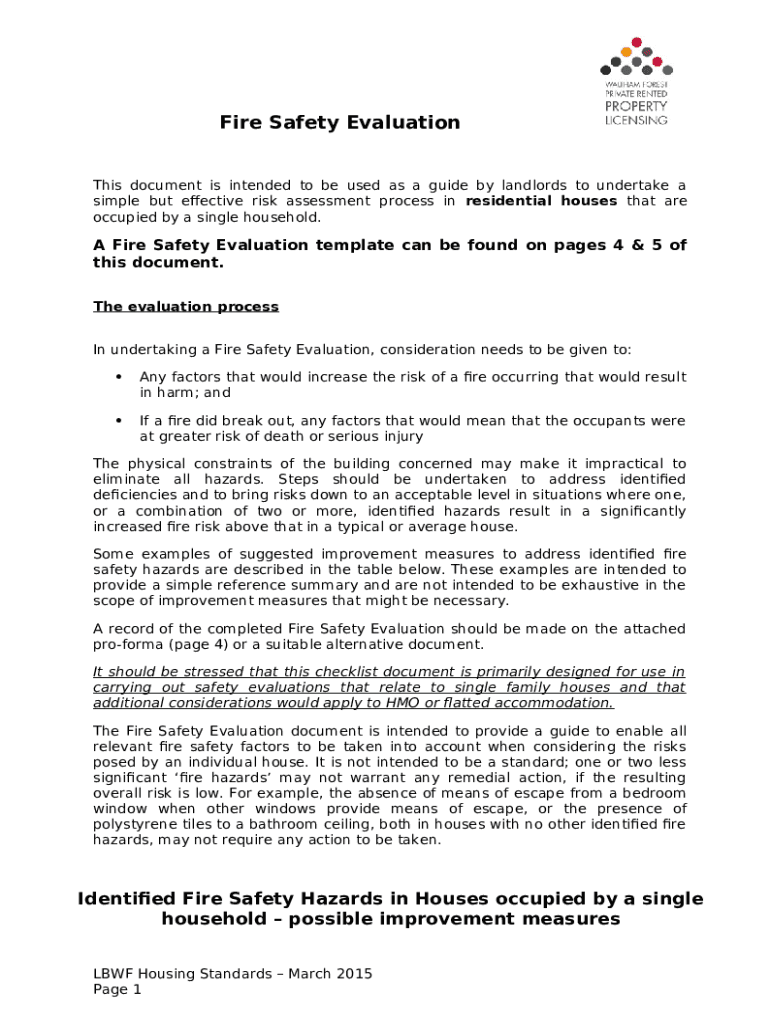 A Landlords Guide to Fire Risk Assessment - Vision Pro Doc Template ...