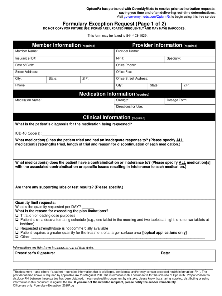 Fillable Online professionals.optumrx.comcontentdamPrior Authorization ...