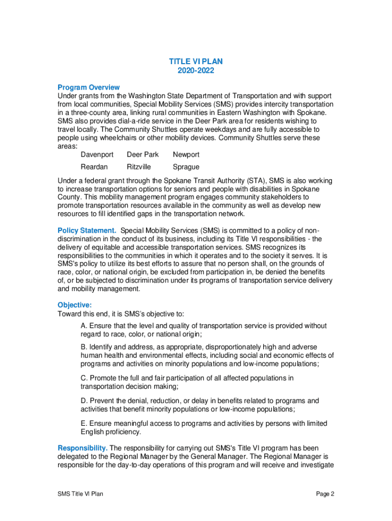 Fillable Online Title VI Requirements and Guidelines for Federal ...