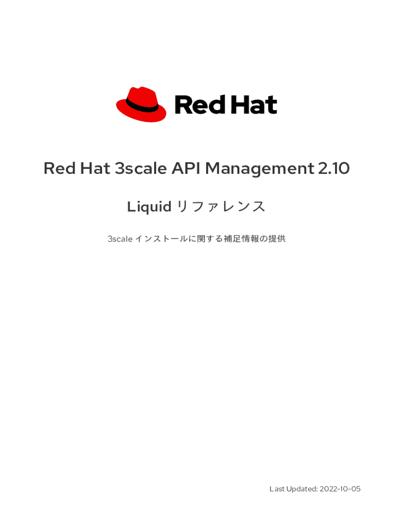 Fillable Online Red Hat 3scale API Management 2.10 Liquid Fax Email ...