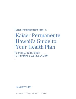 Fillable Online Kaiser Permanente Hawaiis Guide to Your Health Plan ...