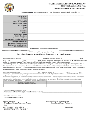 Fillable Online Ysleta Independent School District / HomepageYsleta Independent School District ...