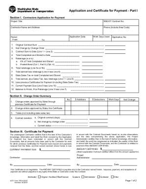 Fillable Online wsdot wa DOT Form 570-020 Application and Certificate ...