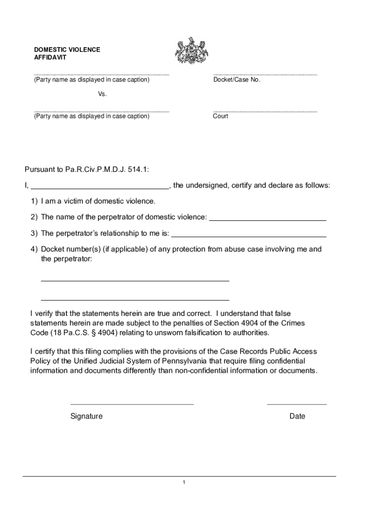 Fillable Online Domestic Violence - Florida CourtsCompleting an ...