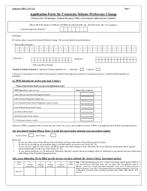 Fillable Online npscra.nsdl.co.indownloadgovernment-sectorApplication Form for Corporate Scheme ...