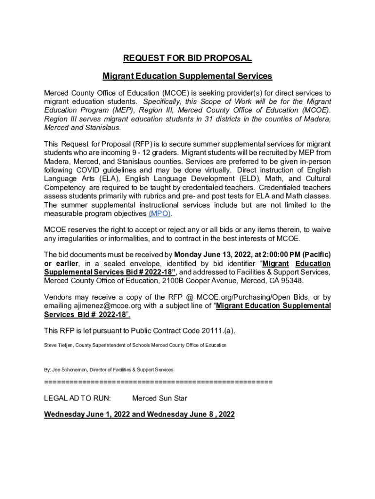 Fillable Online Portrait MEP Request for Proposal (RFP) for Services ...