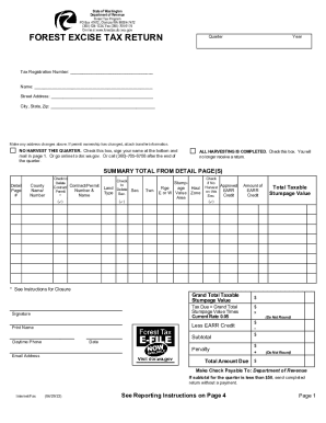 Fillable Online dor wa State of Washington Department of Revenue Forest ...