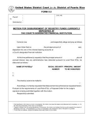 Fillable Online United States District Court for the District of Puerto ...
