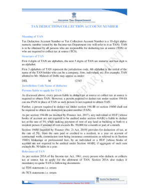 Fillable Online incometaxindia gov TAN Number: Meaning, Structure and ...